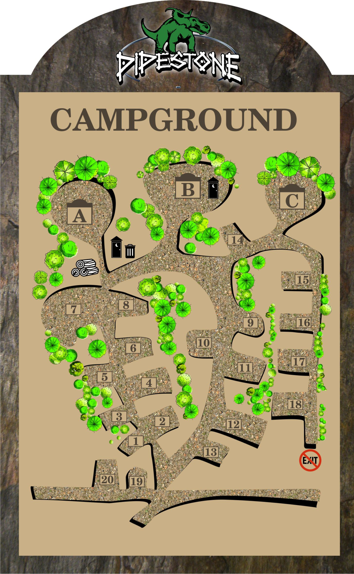 Campsite Map - Pipestone Golf Club